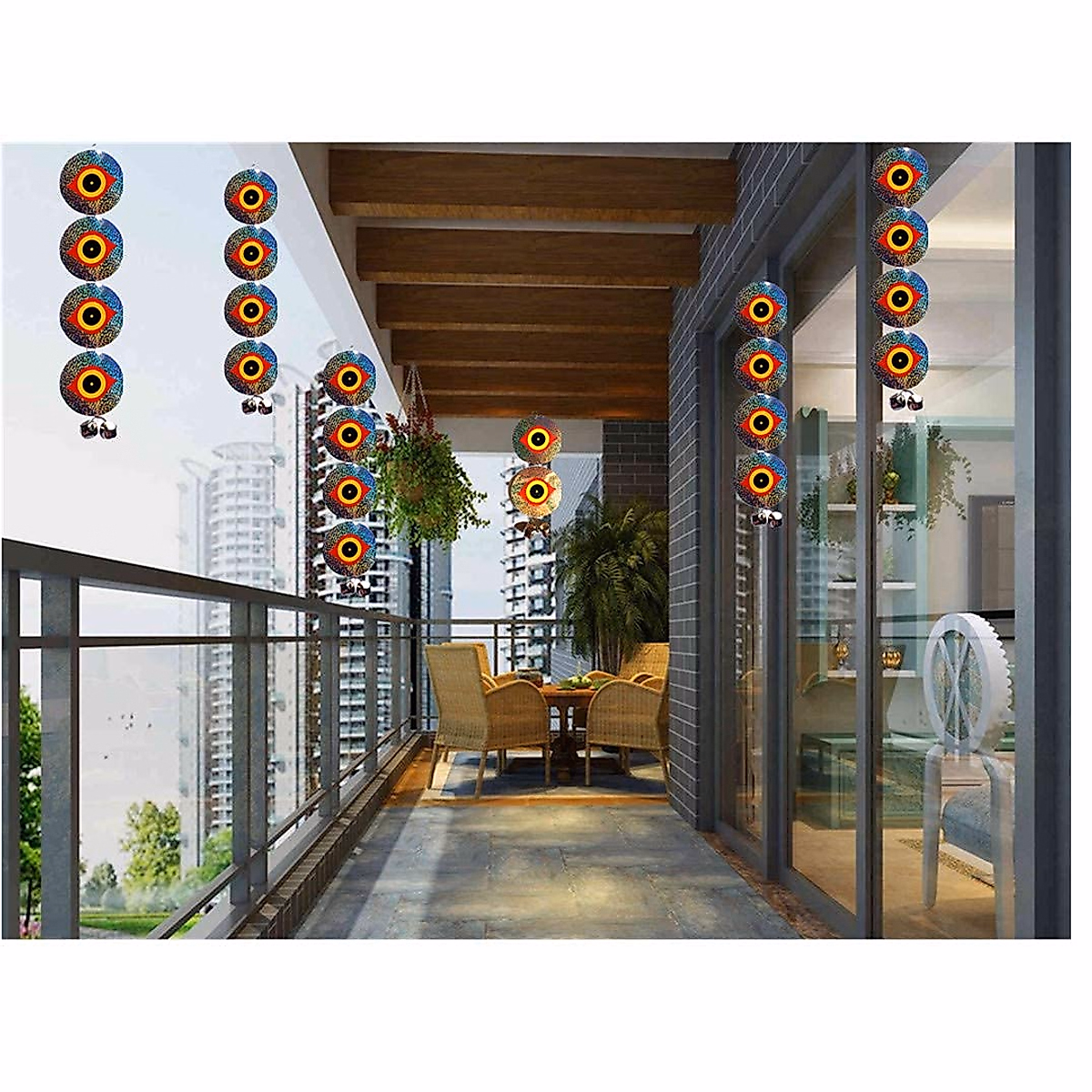 Bird Reflective Devices,Scare Bird Away - Wind-Driven Bird Away Device Birds Scare Discs for Home Garden Double-Sided Bird Scare Control Devices,Keep All Birds Away