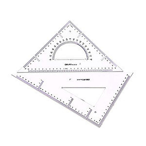 Large Triangle Ruler Square Set,Triangle Protractor,2 Pieces (Size 3)