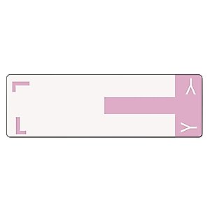 Smead AlphaZ NCC Color-Coded Labels, Letters L&Y, Lavender, 100 Labels per Pack (67163)