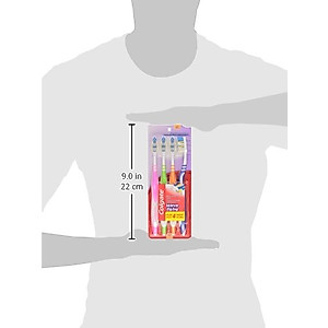 Colgate Wave Zig Zag Toothbrush, Soft, 4 Count (Pack of 6)