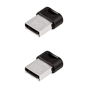 PNY Elite-X Fit 64GB 200MB/sec USB 3.0 Flash Drive (P-FDI64GEXFIT-GE) with PNY Elite-X Fit 128GB USB 3.0 Flash Drive