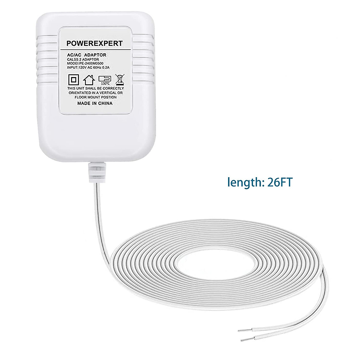 24Volt Transformer C Wire Adapter for Thermostat and All Versions of Ring Doorbell, Compatible with Nest, Ecobee, Honeywell, Sensi, Sensi Smart WiFi Thermostat, Nest Hello Doorbell Supply Cord