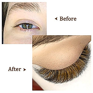Easy Fan Volume Lashes .07 D Curl Brown Volume Lash Extensions 9-16mm Mixed Lash Tray Color Lashes Extension Self Fanning 2D-10D Volume Eyelash Extensions by QUEWEL (Brown 0.07 D 9-16mm)