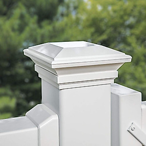 Barrette Outdoor Living 73019233 Contemporary Top Vinyl Rail Post Cap, White