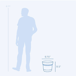 Bloem Saturn Round Planter with Saucer Tray: 10" - Burnt Red - Durable Plastic Pot, Matte Finish, Removable Saucer, for Indoor & Outdoor Use, Gardening, 1.5 Gallon Capacity