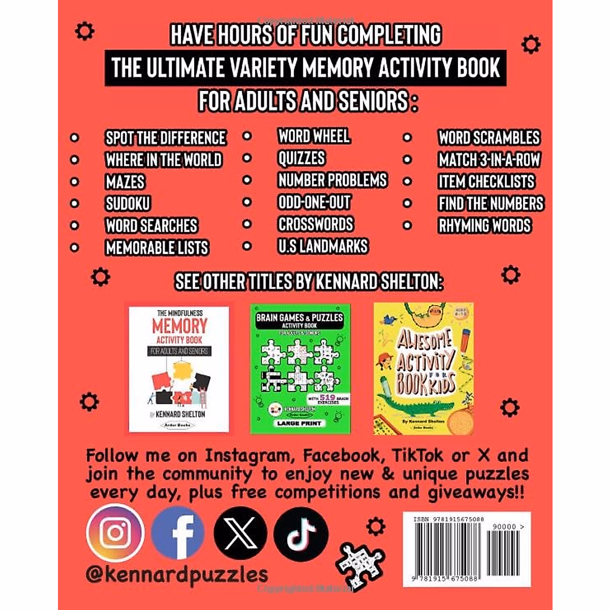 The Ultimate Variety Memory Activity Book For Adults and Seniors: Fun & Relaxing Memory Activities, Brain Games and Puzzles