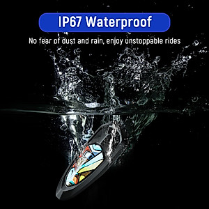 LEXIN GTX Motorcycle Bluetooth Headset, 10 Riders Helmet Communication System, Group Intercom w/Audio Multitasking/Loud Speakers/IP67 Waterproof/Hands-Free Call/USB-C Charge/5 Shells, Single Pack