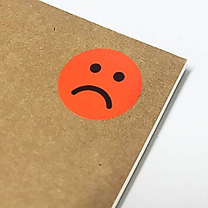 1" Happy/Sad Smiling Face Behavior Stickers - (Red/Yellow/Green), Pack of 1200