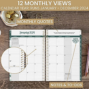 bloom daily planners 2024 Calendar Year Day Planner (January 2024 - December 2024) - 5.5” x 8.25” - Weekly/Monthly Agenda Organizer Book with Stickers & Bookmark - Boho Greenery