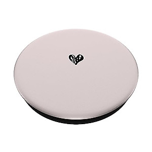 Pink Hand Drawn Heart Love Minimalist PopSockets Swappable PopGrip