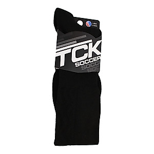 TCK Soccer Socks Premier Breathable Fold Down (Black, Large)