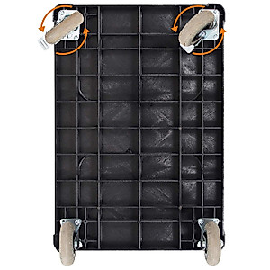 Stand Steady Original Tubstr XL Outdoor Cart with Heavy Duty Wheels - Two Shelf Utility Cart Supports up to 500 lbs, Tub Carts with Deep Shelves and Shock Absorbent Wheels (Black, 45.5in x 24.5in)