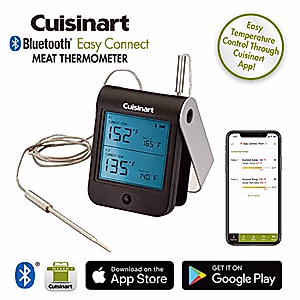 Cuisinart CBT-100 Bluetooth Easy Connect Meat Thermometer, Black
