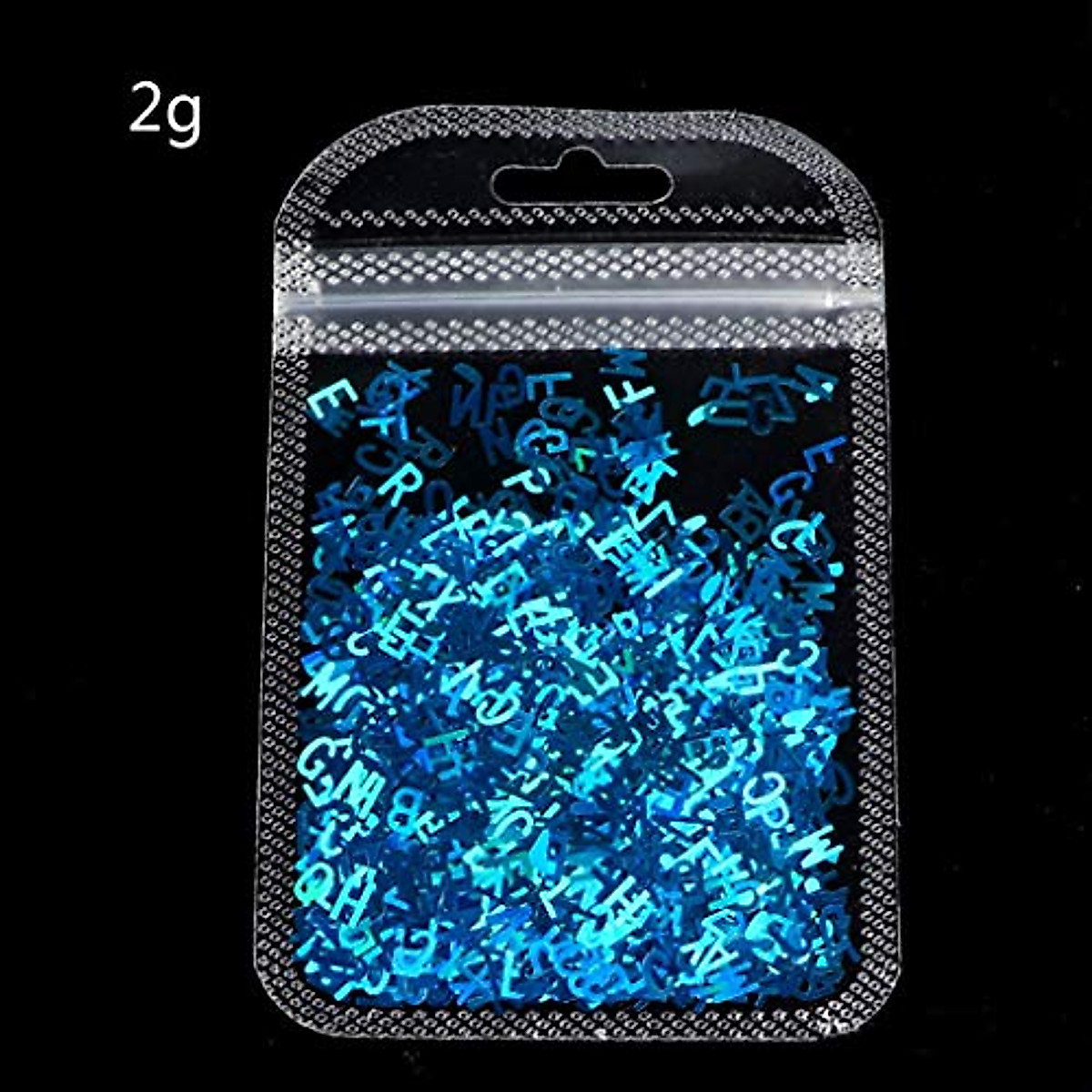 zuarfy Alphabet Holographic Letters Chunky Resin Fillers DIY Nail Art Resin Supplies Epoxy Resin Fillers for DIY Mixed Sequins