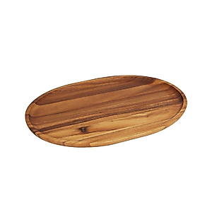 Woodard & Charles Medium Acacia Oval Tray, 8" W x 12L