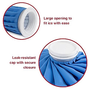 MUELLER Sports Medicine Reusable Ice Pack, Cold Bag for Injuries and Pain Relief, Cold Therapy, Blue, 9 Inch Bag