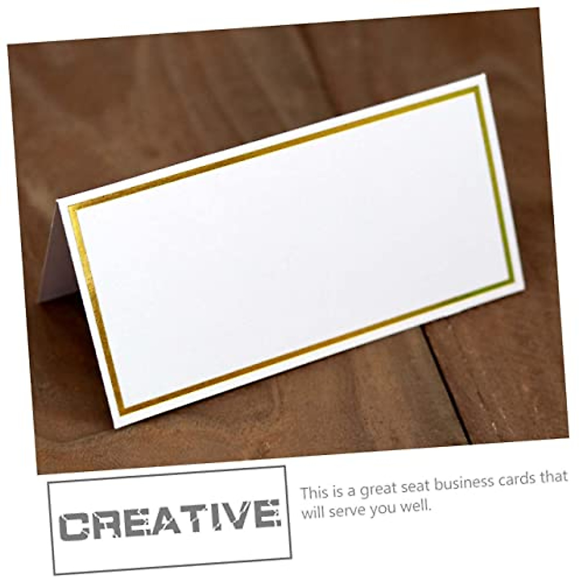 AUTSUPPL 50pcs Border Place Card Table Name Place Cards Banquets Place Cards White Table Cards Wedding Seating Multi-function Table Signs Wedding Invitation Place Card Holder The Paper