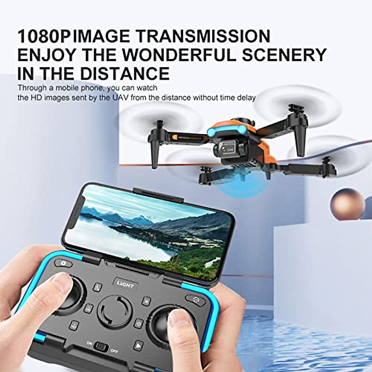 ZZKHGo Mini Drone with 1080P Dual HD Camera - Foldable Drone with Camera for Adults, Remote Control Small Drones Toys Gifts for Boys Girls, One Key Start, Altitude Hold, Headless Mode