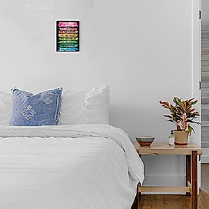 Maoerzai Rainbow Decor Cute Wall Decor, Inspirational Wood Box Wall Art,Room Decor Aesthetic for Teen Girls Inspirational Wall Art for Kids Bedroom Decorations. (Black - Inspirational Motto Sign, 6 X 8 inch)