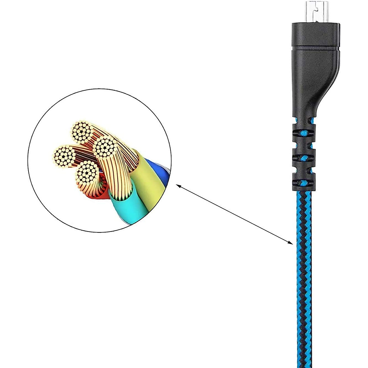 Aimuli Replacement Audio Cable for SteelSeries Arctis 3, Arctis Pro Wireless, Arctis 5, Arctis 7, Arctis Pro Gaming Headset 2m/6.5 Feet(Blue)