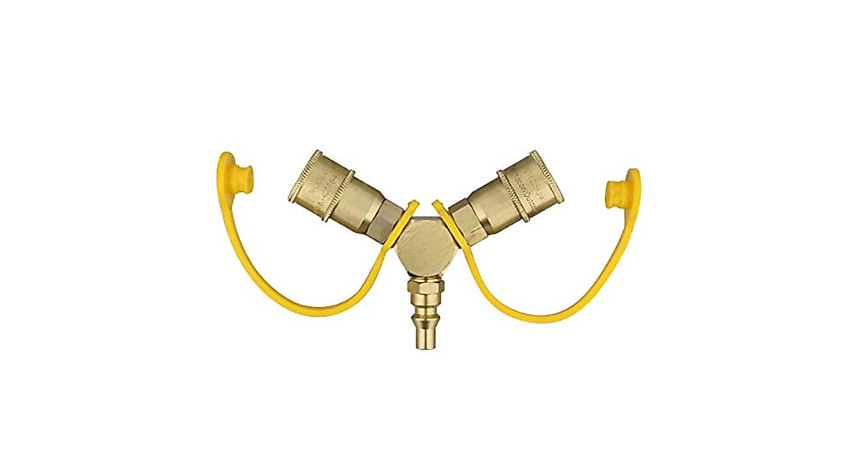Dumble 1/4in Propane Tank Splitter - Connect 2 Appliances