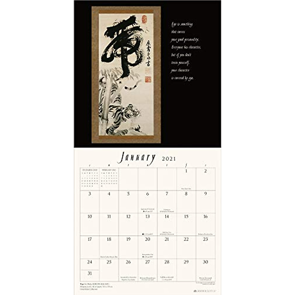 Zen Mind 2021 Wall Calendar: Zenga Paintings from the Gitter-Yelen Collection