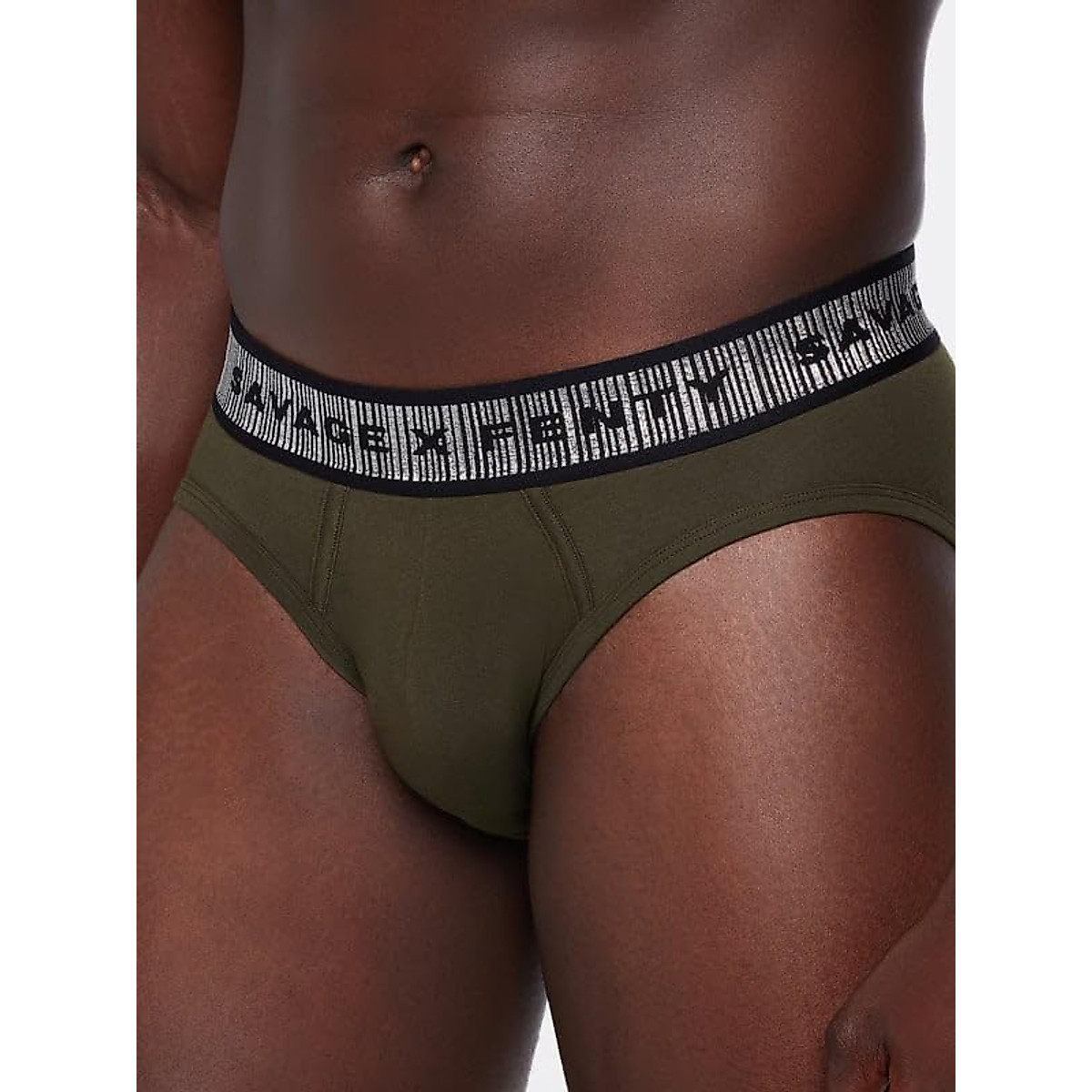 Savage X, Men's Going Platinum Briefs, Deep Forest Green, XL