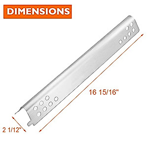 BBQ Future Grill Replacement Parts Kit for Charbroil Performance 4 Burner Gas Grills 463347017 463361017 463377017 463376117 463377117 463377319 463673519, 4-Pack Heat Plates & Burners Accessories