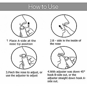 VANANA 3 Sizes Invisible Nose Lifter, Soft Silicone Nose Sharper Straightening Nose Up Corrector Tool, Comfortable Easy Install Removable (Black)