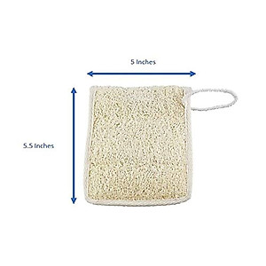 SRIVILIZE888 Scrub Soap Bags Natural Organic 100% Loofah fibres Sponge Scrubbing Exfoliating Soap Pouch Eco-Friendly Young Smooth Skin for Bath Shower (Set of 2)