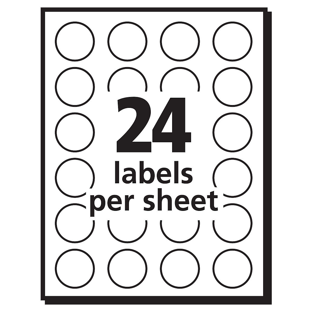 Avery Print/Write Self-Adhesive Removable Labels, 0.75 Inch Diameter, Red, 1008 per Pack (5466)