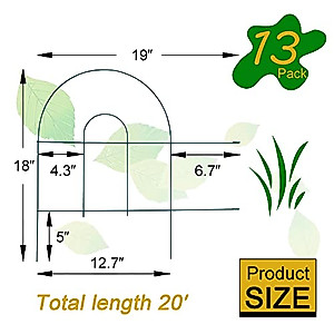 FOREHOGAR Decorative Garden Folding Border Fence, Metal Wire Edging Flower Fence Panel 18in X20ft Outdoor Patio Landscape