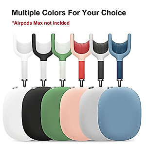 Woyinger Silicone case for AirPods Max Headphones, Scratch-Resistant earcup caps and Headband Cover, AirPods Max Accessory Skin case,White