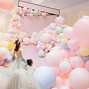 BEISHIDA 50Pack 5 Inch Pastel Balloons Thick Mixed Color Balloon, MultiColored Macaron Mixed Color Latex Balloons for Birthday Wedding Reception Engaged Baby Bridal Gift Party Decorations