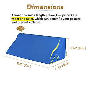 Mistuki Wedge Pillow for Sleeping Side Sleeper Body Positioners Bed Foam Wedges After Surgery Leg Elevation Incline Bolster 30 Degree Medical Triangle Positioning Pillow for Elderly Pregnancy