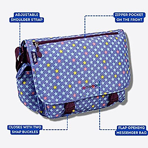 J World New York Terry Cute Messenger Bag for Women Kids School, Stardust