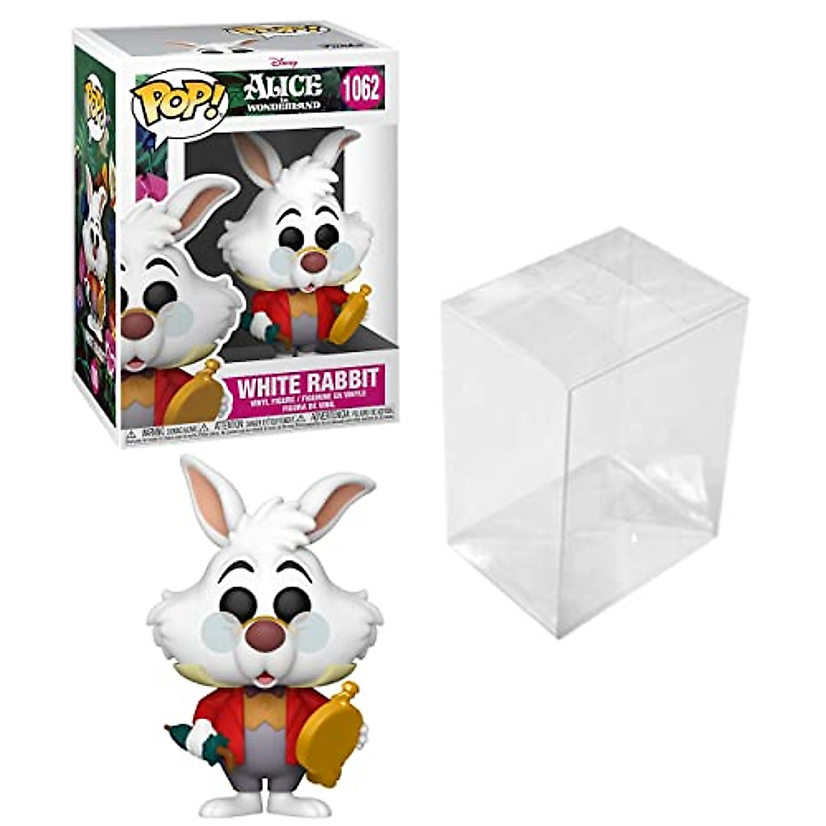 White Rabbit w/Watch Pop #1062 - Alice in Wonderland 70th Anniversary Vinyl Figure (Bundled with Plastic Protector Case/Box)