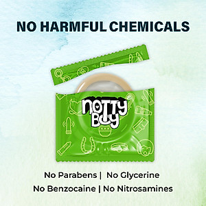 NottyBoy Wholesale Pack of 100 Condoms - Assortment of Mixed Delicious Fruit Flavored Condoms for Men | (Bubblegum | Green Apple | Chocolate | Tempting Strawberry and Banana) Safe for Oral Use