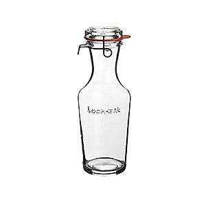 Luigi Bormioli Lock-Eat 3 Piece Jar Set 25.25 oz, 50.75 oz, 34 oz, Set of 3, Clear