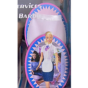 BARBIE TRAVEL TRAIN FUN w Barbie Doll, Carry On BAG, & Apron (2001)