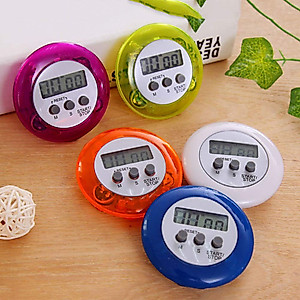 discountstore145 Timers for Kitchen Digital Kitchen Timer Countdown Stopwatch Timer with Loud Alarm Large Display Orange