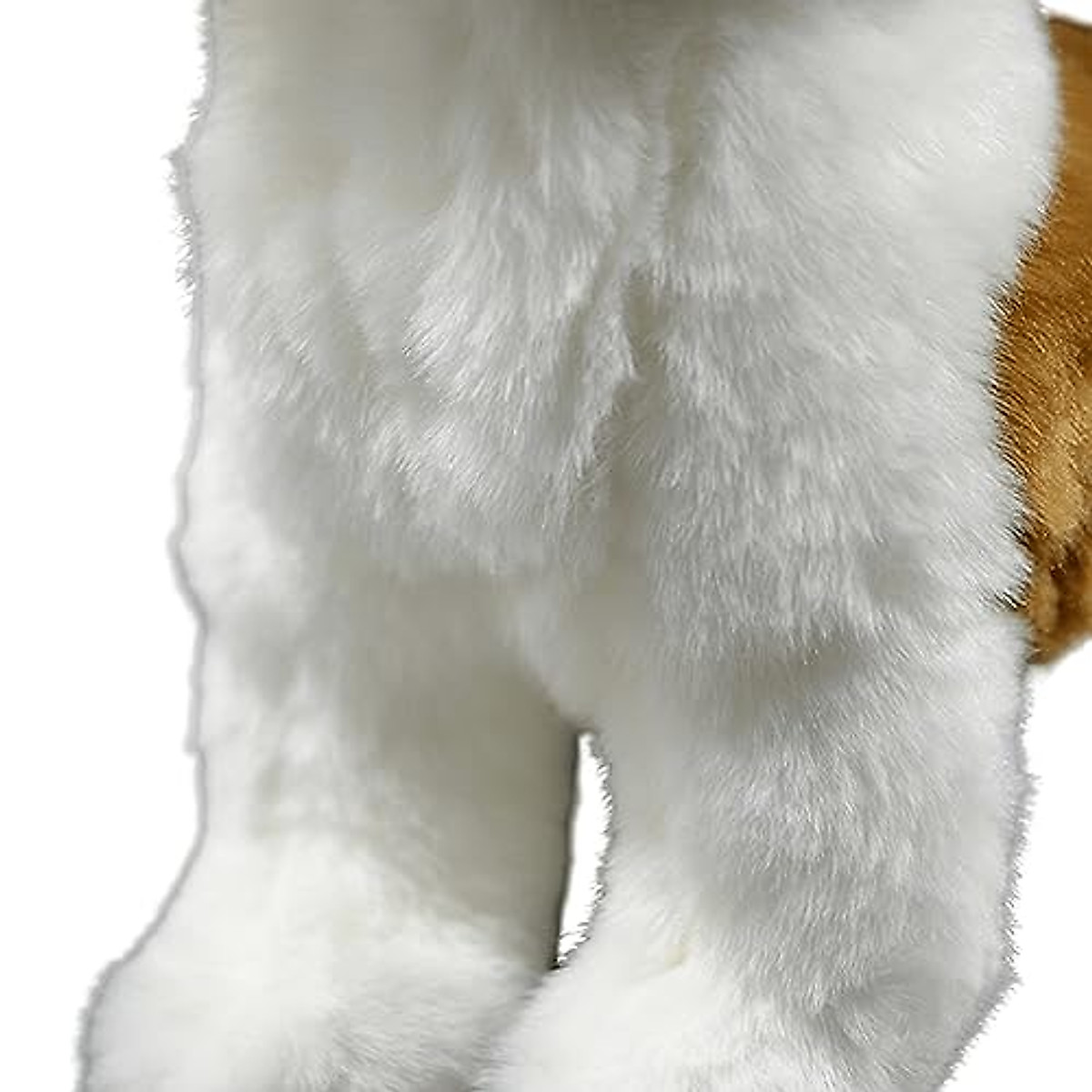 FRANKIEZHOU Saint Bernard Realistic Dog Stuffed Animal-Brown 10.24",Puppy Plush Toy, Dog Stuffed Animal,Soft and Durable, Toy for Boy,Girl Toys,Gifts for Kids, Pillow Gift,Home Decor,Hugging Toy