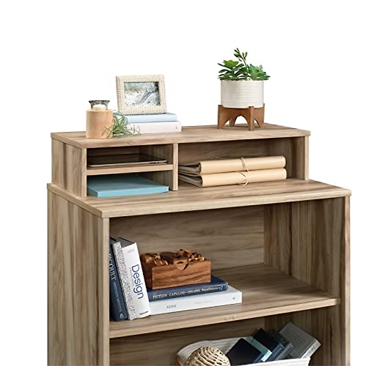 Sauder Portage Park Engineered Wood Storage Drawer in Kiln Acacia Brown