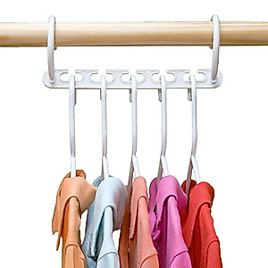 Wonder Hanger – Pack of 8 in White, Magical Cascading Hangers, Space Saving Solution for Your Closet