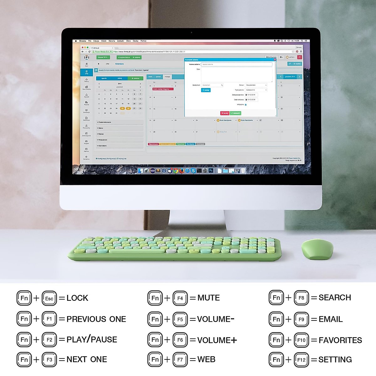 MOFII Wireless Keyboard and Mouse Combo Silent, Slim Compact 2.4G USB Full Size Wireless Mouse and Keyboard Combo, Cute 110 Keys Keyboard for PC, Notebook, MacBook, Tablet, Laptop, Windows System