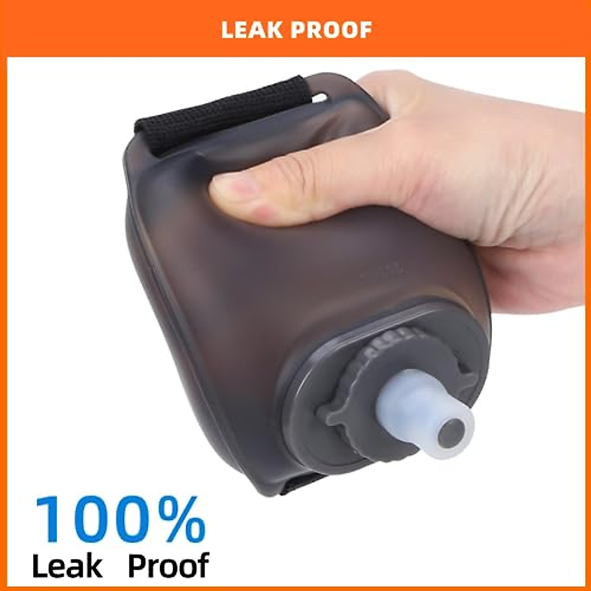 MUSKULO MONSTRO Sports Wrist Water Bottle, Hands Free Wrist Wearable Bottle, Leak Proof Silicone 7 Oz (200ml) Portable Bottle for Running Cycling Climbing Jogging and Gym Outdoor Activity  (Pink)