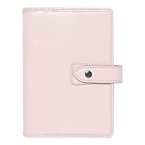 Filofax Malden Organizer, Personal Size, Pink - Tactile, Full-Grain Buffalo Leather, Six Rings, with Cotton Cream Week-to-View Calendar Diary, Multilingual, 2024 (C022616-24)