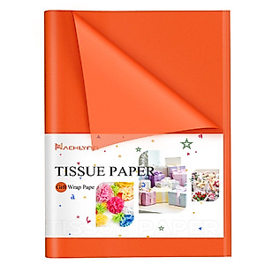 NACHLYNN 60 Sheets Orange-Color Tissue Paper Bulk Gift Wrapping Paper 14 x 20 inch Art Paper Crafts for Wedding Holiday Birthday Party Crafts Halloween Thanksgiving Decorations