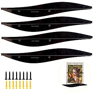 YTTBUY Vinyl Record Storage, Vinyl Wall Mount 4 Pcs 12" Album Storage Now Playing Vinyl Record Stand Display Listening Records Collection and Decoration