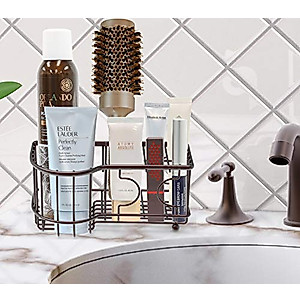 Simple Houseware Multi-Functional 6 Slots Toothbrush Holder, Bronze